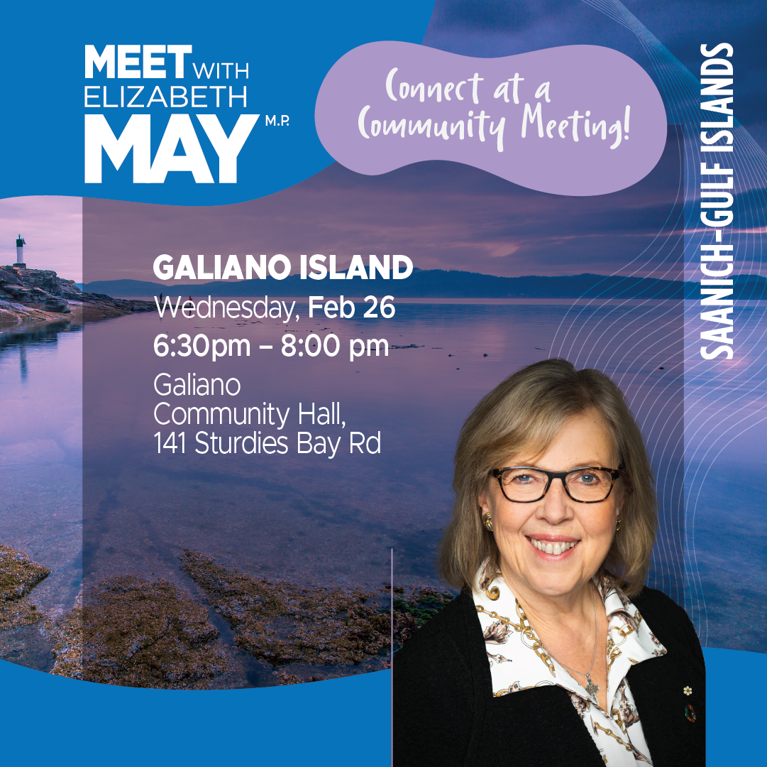Community Meeting - Galiano Island | Elizabeth May